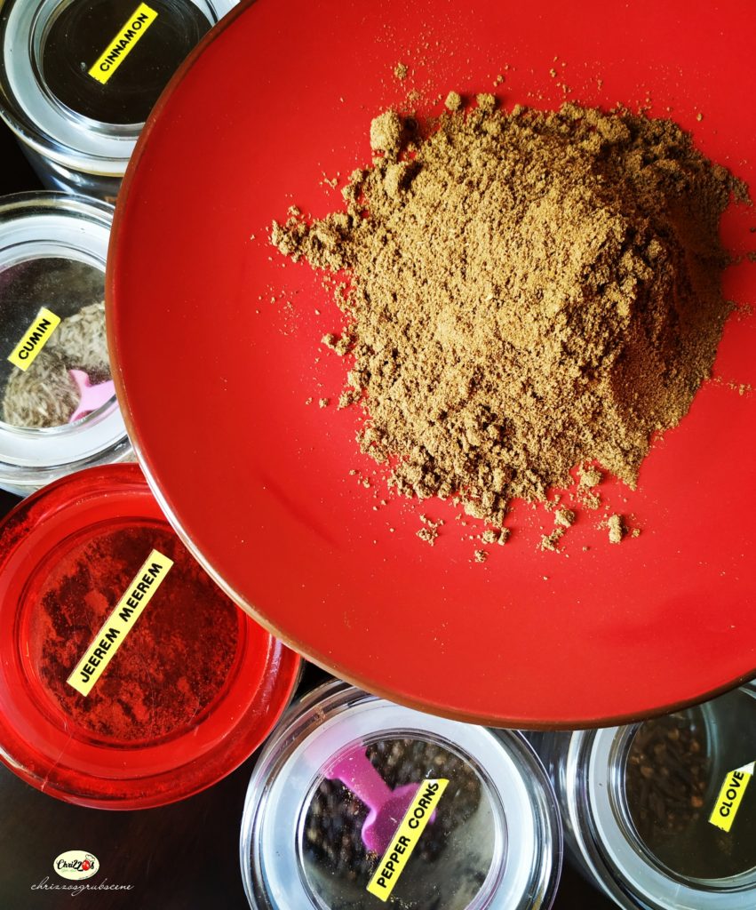 Recipe for Goan Jeerem Meerem Spice Powder - chrizzosgrubscene