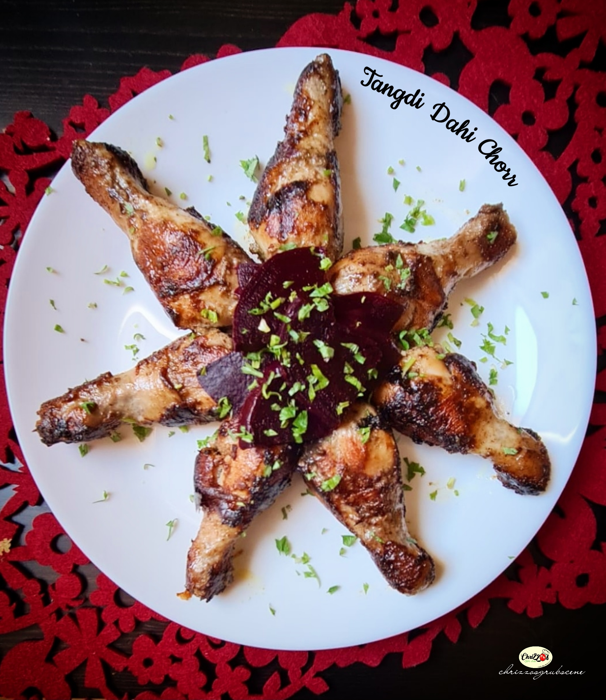 Recipe for White Chicken Fry - Tangdi Dahi Chorr - chrizzosgrubscene